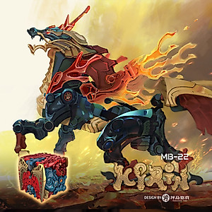 52TOYS Megabox MB-22 Kirin Deformation Toys Action Figure, Animation Character Deforming Collectible Converting Kirin Toys, Great Birthday Party Gift for Teens and Adults