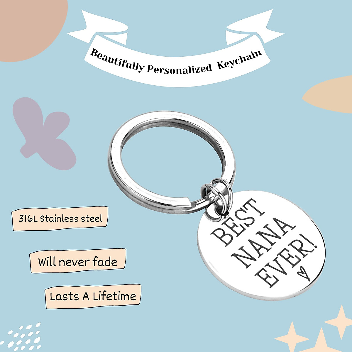 BECTA DESIGN Nana Gifts Box for Birthday, Christmas Gifts,Gift Ideas for Grandma Best Grandma Ever Presents for Grandmother,Granny, Day,Thoughtful Gift Baskets from Grandson,Granddaughter