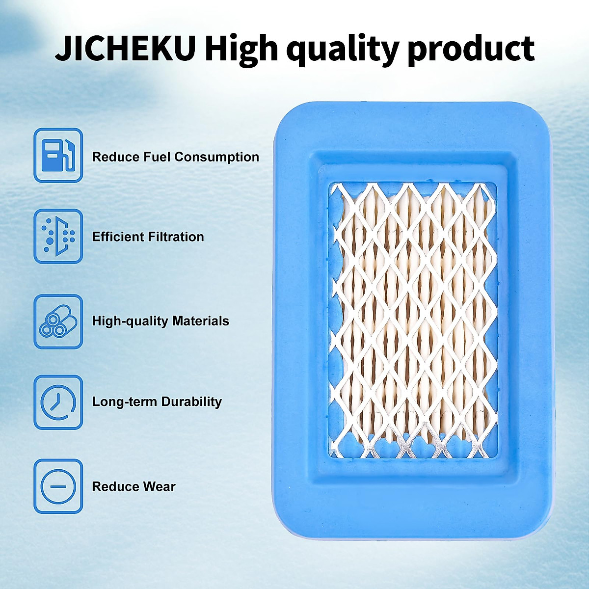 JICHEKU A226000032 Air Filter for Echo PB403 PB403H PB403T PB413H PB413T PB500H PB500T PB580H PB580T PB603 PB611 PB620 PB620ST PB650 PB650H PB650T PB651T PB755SH PB755ST A226000031 Leaf Blower 5PCS