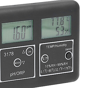 EVGATSAUTO Water Test Meter, Display 3 Results PH ORP EC TDS CF 7 in 1 Test Water Quality Monitor for Mining Agriculture Glassfish Pond (US Plug 110V)