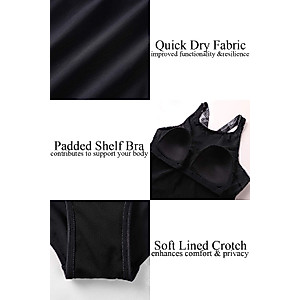 beautyin Women's One Piece Athletic Racerback Swimsuit Slimming Bathing Suit