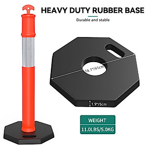 YITAHOME 45 inch Delineator Post with Base, 9 PACK Traffic Delineator Posts