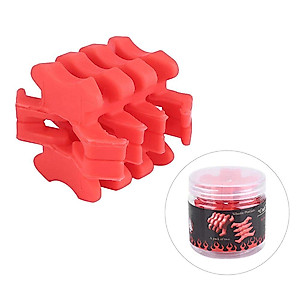 Zerone 2 Pcs Compound Bow Stabilizer Archery Rubber Bow Limbs Vibration Damper Archery Bow Accessories Crab Shaped Shock-Absorbing Sliencer for Hunting Traing(Red)