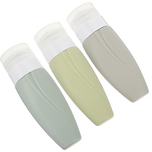 Cabilock 3pcs Silicone Lotion Bottle Travel Make up Bag Plastic Travel Bottles Leak Proof Travel Containers Refillable Squeeze Bottles Sub Packing Bottles Flexible Pp Shampoo