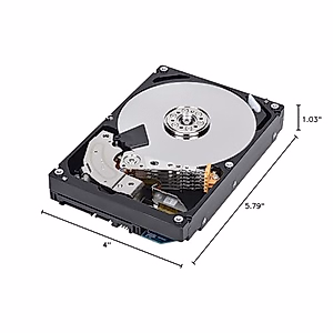 Toshiba X300 PRO 8TB High Workload Performance for Creative Professionals 3.5-Inch Internal Hard Drive – Up to 300 TB/Year Workload Rate CMR SATA 6 GB/s 7200 RPM 256 MB Cache - HDWR480XZSTB