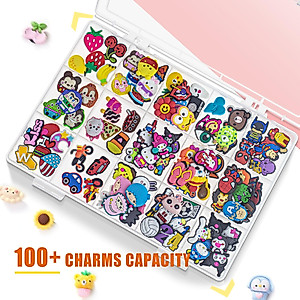 Shoe Charm Holder, Portable Shoe Decoration Storage Box Fit Croc Charms, Shoe Charms Organizer For Sandals, Sneakers