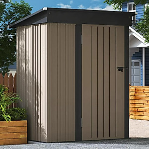 Flamaker Storage Shed (5 x 3 FT, Brown)