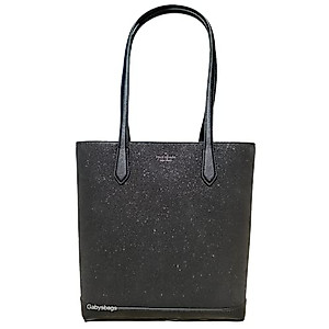 Kate Spade New York kate spade Tinsel Glitter Shoulder Tote Bag Handbag Holiday Collection 2022 (Black)