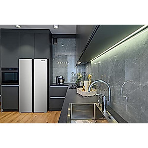 Hamilton Beach HBF2064 20.6 cu ft Counter Depth Full Size Refrigerator, Side Doors, Stainless