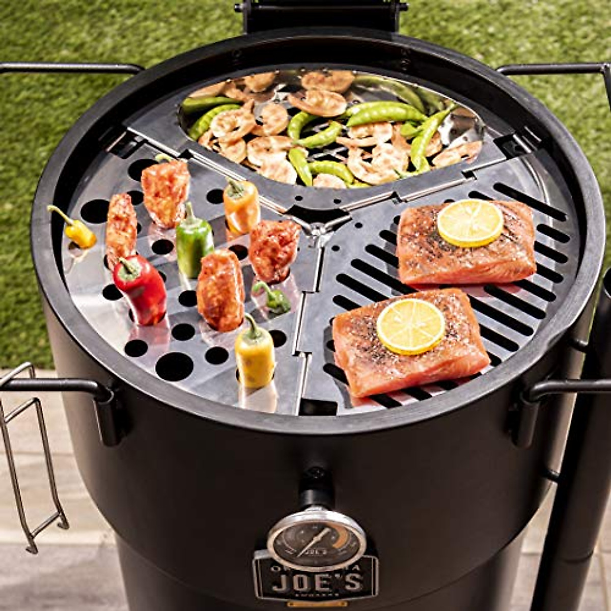 Oklahoma Joe's 4419599P04 Bronco Drum Smoker Triple Grate, Silver