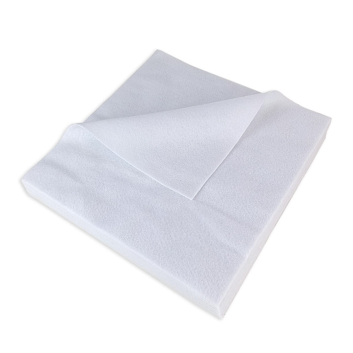 Jtnohx Soft White Felt, Flexible Felt Fabric for Toy Handwork, 12"x12" 20Pcs Felt Sheets 1.4mm Thick for DIY Craft and Sewing Projects