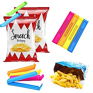 40 Pcs Plastic Sealing Clips,Bag Clips for Food,Food Sealing Clip for Snack,Chips Bags,Kitchen Storage Bag in 2 Sizes,3.6/4.3 inch
