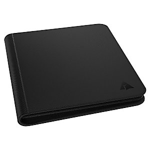 Rayvol Premium 12-Pocket 720 Card Binder, Ringless Trading Card Album Folder - Side Loading UltraSonic-12720 Tech Zip Binder for TCG -Black