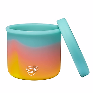 Silipint: Silicone 10oz Lidded Bowls: 2 Pack Aurora - Unbreakable, Flexible, Microwave-Oven-Dishwasher, Seasonal Color