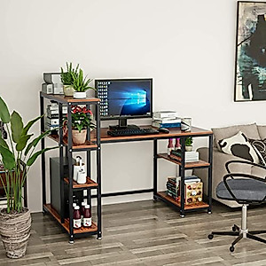 DEWEL Computer Desk with Drawer, 47” Executive Desk Office Writing Desk PC Laptop Workstation Space-Saving Study Desk with Storage for Home Office Study