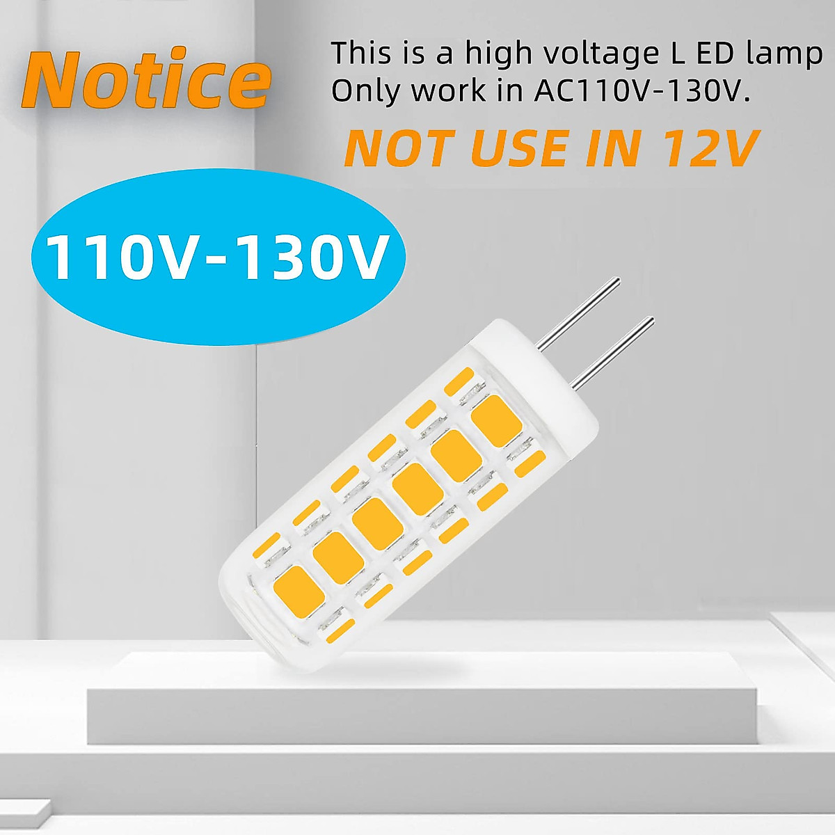 TZHILAN G4 LED Light Bulb 120V Dimmable, Brighter with Glass Cover, 2.5W Bi Pin Base Mini Lamp Warm White 3000k Equivalent 25W Halogen Bulb Replacement Pack of 5