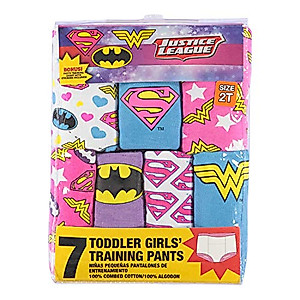 DC Comics Toddler Potty Training Pants with Superman, Batman & Wonder Woman With Success Chart & Stickers