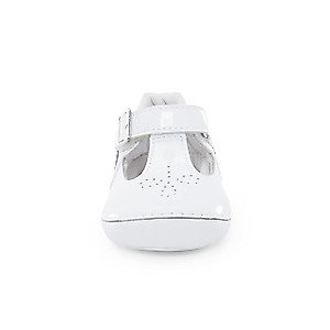 Stride Rite Baby Girls SM Lucianne Mary Jane Flat, White Patent, 3 Infant
