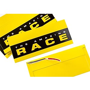 Amazing Race Party Tear-Strip Yellow Envelopes - Set of 10