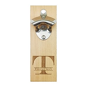 Personalized Wall Mounted Magnetic Bottle Opener, Custom Engraved Beer Bottle Openers with Cap Catcher, Perfect Gifts