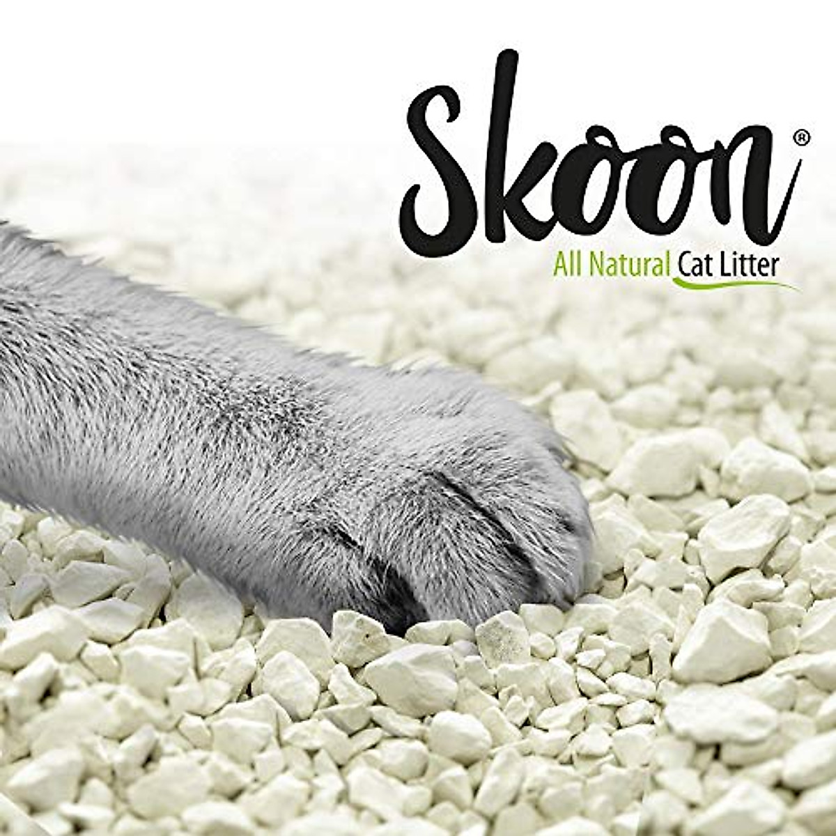 (1 Bag) Skoon All-Natural Cat Litter, 8 lbs - Light-Weight, Non-Clumping, Low Maintenance, Eco-Friendly - Absorbs, Locks and Seals Liquids for Best Odor Control.