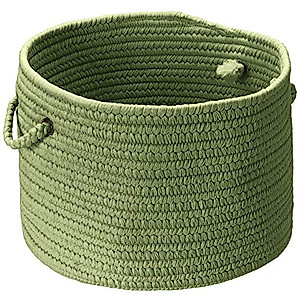 Colonial Mills Boca Raton Braided Polypropylene Moss Green 14"x10" Utility Basket