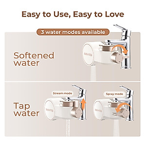 Waterdrop Soft Water Skincare Filter 2.0, Bathroom Sink Filter Water Faucet for Skin, Faucet Water Filter, 0.01 Micron, Reduce Chlorine & Scale Control，BFT1(1 Filter Included)