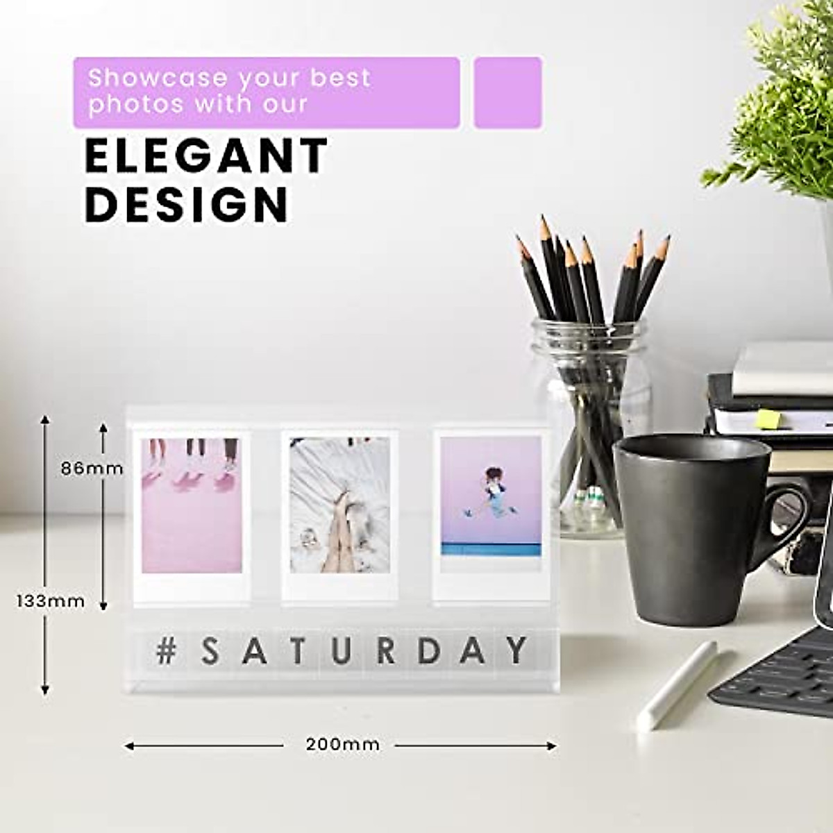 Instax Frame for Fujifilm Instax Mini Film Accessories, Acrylic instax Mini Frame for instax Wide fujifilm instax evo instax Mini 7 Film instax Mini 40 Film instax Wide 300 instax Accessories