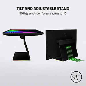 Razer Raptor 27" Gaming Monitor: WQHD (2560x1440) - IPS-Grade - 144Hz - 1ms Response - HDR 400 - NVIDIA G-Sync Compatible & AMD FreeSync - Solid Aluminum Base Chroma RGB - 5 Flat Cables in Box