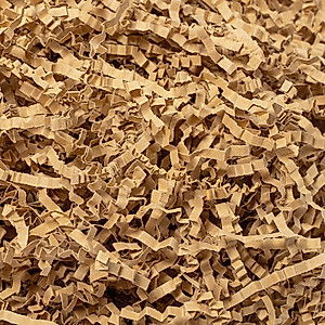 Mefleet Crinkle Cut Paper Shred Filler 2 LB Brown Crinkle Paper Shredded Paper for Gift Box - Gift Basket Filler - Kraft Gift Box Stuffing for Christmas Holiday Packaging Wrapping