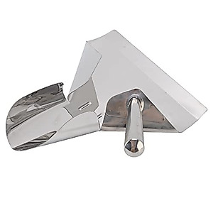 French Fries Shovel, Stainless Commercial Food Preparation Equipment Commercial Fry Baggers Steel Ice Scoop Fry Bagger Scooper Chip for Packing Popcorn Rice Vegetables