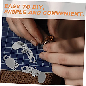 TEHAUX DIY Earring Accessories 100pcs Clip-on Earring Findings Smooth Surface and Beautiful Gloss