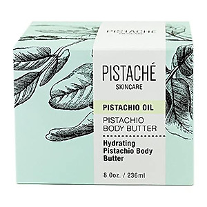 Pistaché Skincare Pistachio Oil Whipped Body Butter Cream Moisturizer (a.k.a The Boyfriend Body Butter) + Hydrates Dry Skin and Nourishes + Vitamin E + Antioxidant Protection, 8.0 oz