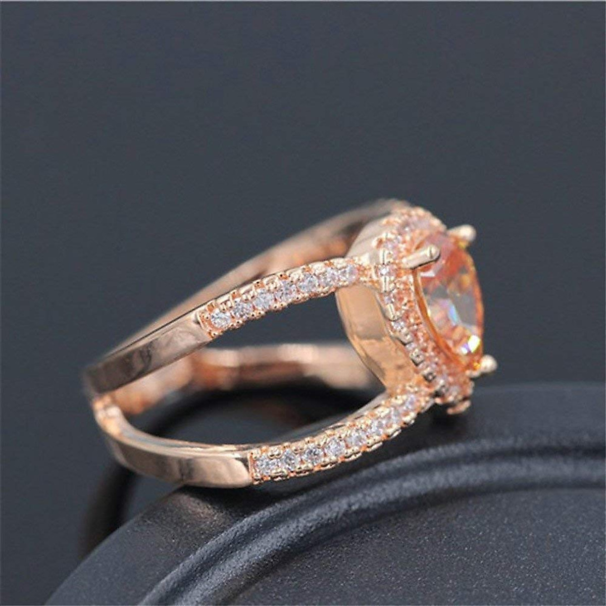 Uloveido Women Specific Hollow Design Rings Size 9 with Rose Gild Color for Wedding Girls Y120-9