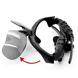 eBhag868 Smart Sport Sunglasses with UV Protection and Wireless Bluetooth for Handsfree Headphone (Black)
