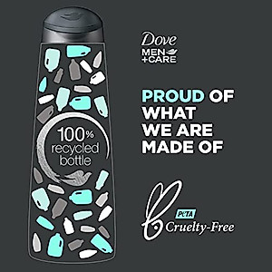 Dove Men+Care 2 in 1 Shampoo & Conditioner Eucalyptus & Birch 4 Count For Healthy-Looking Hair Naturally Derived Plant Based Cleansers 12 oz