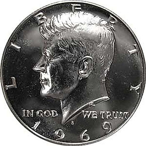 1969 S SILVER Gem Proof Kennedy Half Dollar US Coin