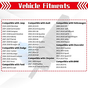 OTUAYAUTO 1J6955651 Windshield Washer Pump for Jeep, Dodge, Chrysler, Volkswagen, Audi, BMW, Chevrolet, Ford - Factory OE Style with Grommet