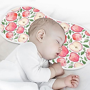 vvfelixl Baby Burp Cloths Pink Apple Baby Newborn Cotton Burping Cloths Set Baby Washcloths 4 Pack