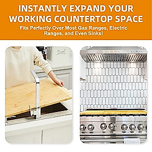 30x20 Bamboo Extra Large Cutting Board- Use as a Charcuterie Board, Butcher Block, Over Sink, Brisket, Rv Stove Top Cover, Noodle Board Stove Cover, Meat Cutting Board