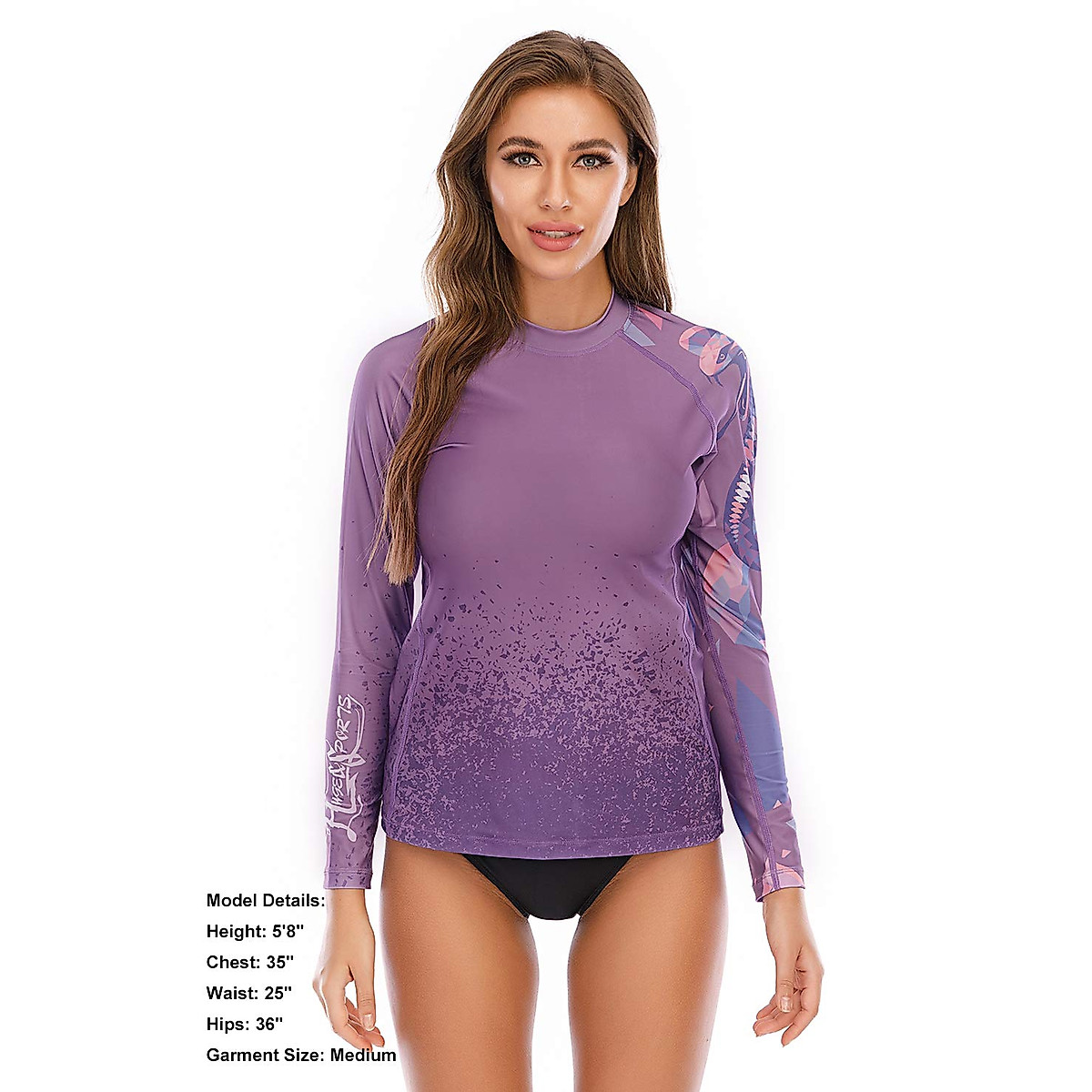 ADOREISM Women's Quick-Dry UPF 50+ Sun Protection Long Sleeve Rash Guard (Cobra,XL)