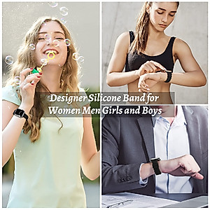 Floral Silicone Band Compatible with Apple Watch Bands 38mm 40mm 42mm 44mm 41mm 45mm 49mm Women Men, Slim Hollow-Out Design Wristbands Soft Sport Breathable Watch Bands for iWatch Ultra SE Series