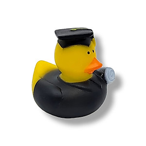 Cool Holiday Rubber Ducks (2") Standard Size. (12 Pack) Cute Duck Bath Tub Pool Toys. (Graduation Rubber Ducks)
