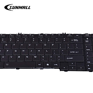 SUNMALL Keyboard Replacement Compatible with Toshiba Satellite C650 C650D C655 C655D C660 C660D C665 C665D L550 L550D L650 L650D L655 L655D L670 L670D L675 L675D L770 L750D L755 B350 Series Laptop