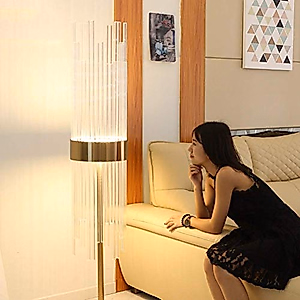TANGIST Nordic Floor Lamp, Postmodern Crystal Tube LED Floor Lamp Upscale Vertical Bedroom Bedside Lamp Living Room Lamp 175x37cm - Design Fixture Lighting Modern Style Home Decoration