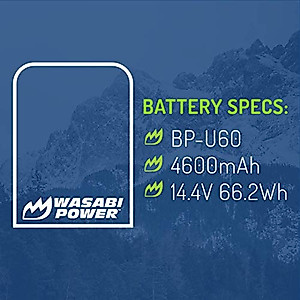 Wasabi Power Battery for Sony BP-U60 and Sony PMW-100, PMW-150, PMW-160, PMW-200, PMW-300, PMW-EX1, PMW-EX1R, PMW-EX3, PMW-EX160, PMW-EX260, PMW-EX280, PMW-F3, PXW-FS5, PXW-FS7