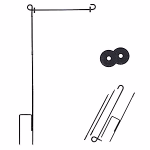 Sports Flags Pennants Company Garden Flag Stand Pole Holder and Rubber Stopper Set