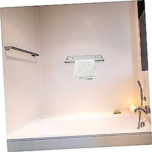 DOITOOL 5pcs and Single Holder Towel Rack Shelf Plastic Toilet Racks Mount Dispenser Organizer Wall Steel Gold Stainless Wrap with Cm Rod Metal Screws Hangers Kitchen for Mounted Bar