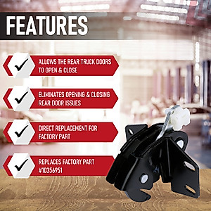 AA Ignition Replacement Lower Door Latch Lock - Rear Left or Right Driver or Passenger Side - Compatible with Chevy Silverado and GMC Sierra 1999-2007 Extended Cab - Replaces 10356951