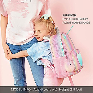 mibasies Unicorn Backpack with Lunch Box for Girls